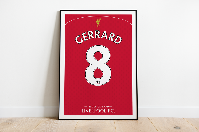 Steven Gerrard poster | Liverpool '08-'09 – Inkwell Poster Company
