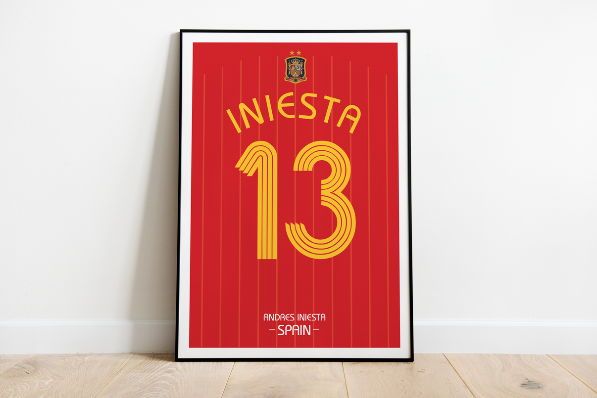 Andres Iniesta poster | Spain – Inkwell Poster Company